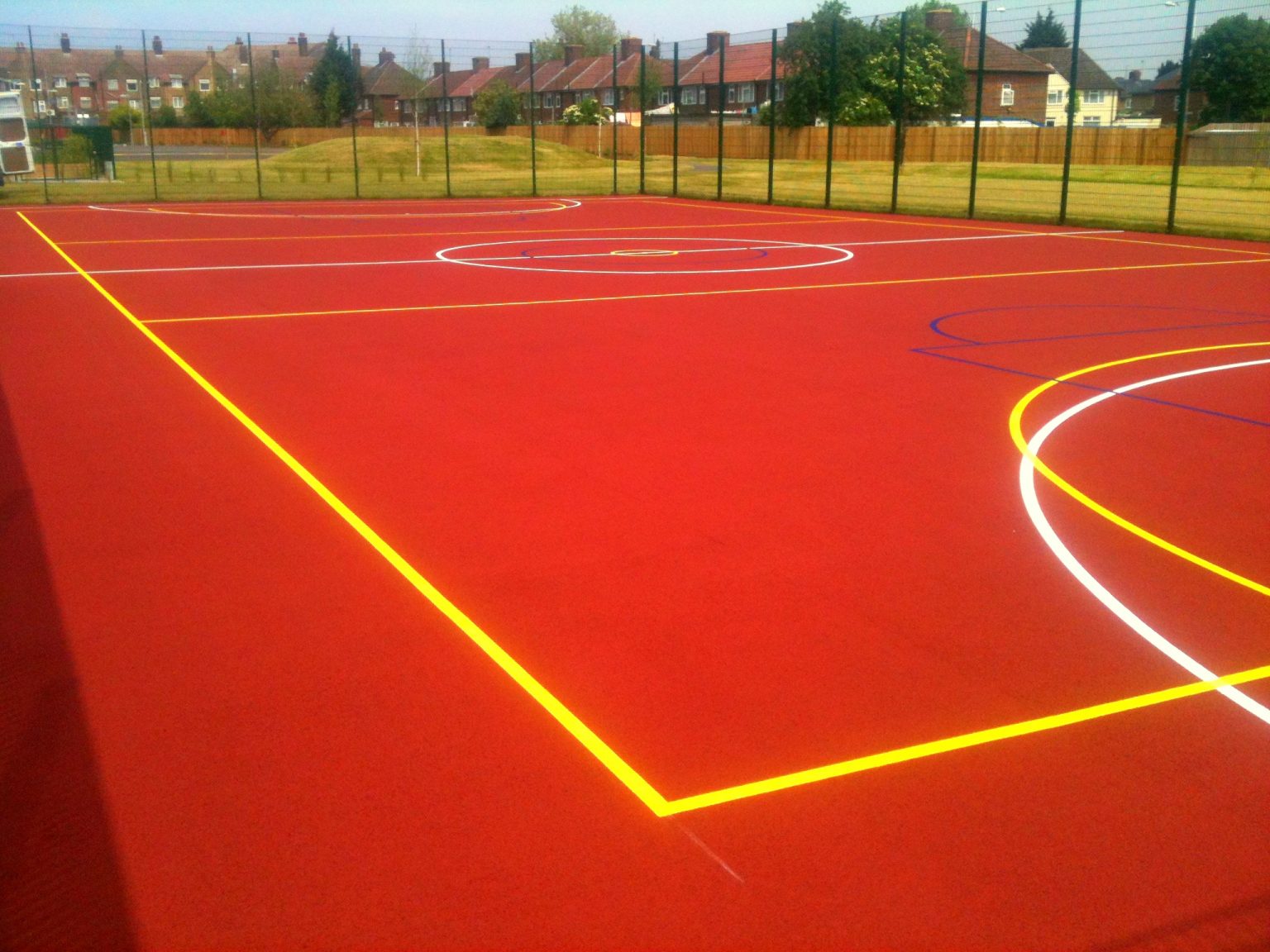 Polymeric MUGA Pitch Installation in Crawley, West Sussex
