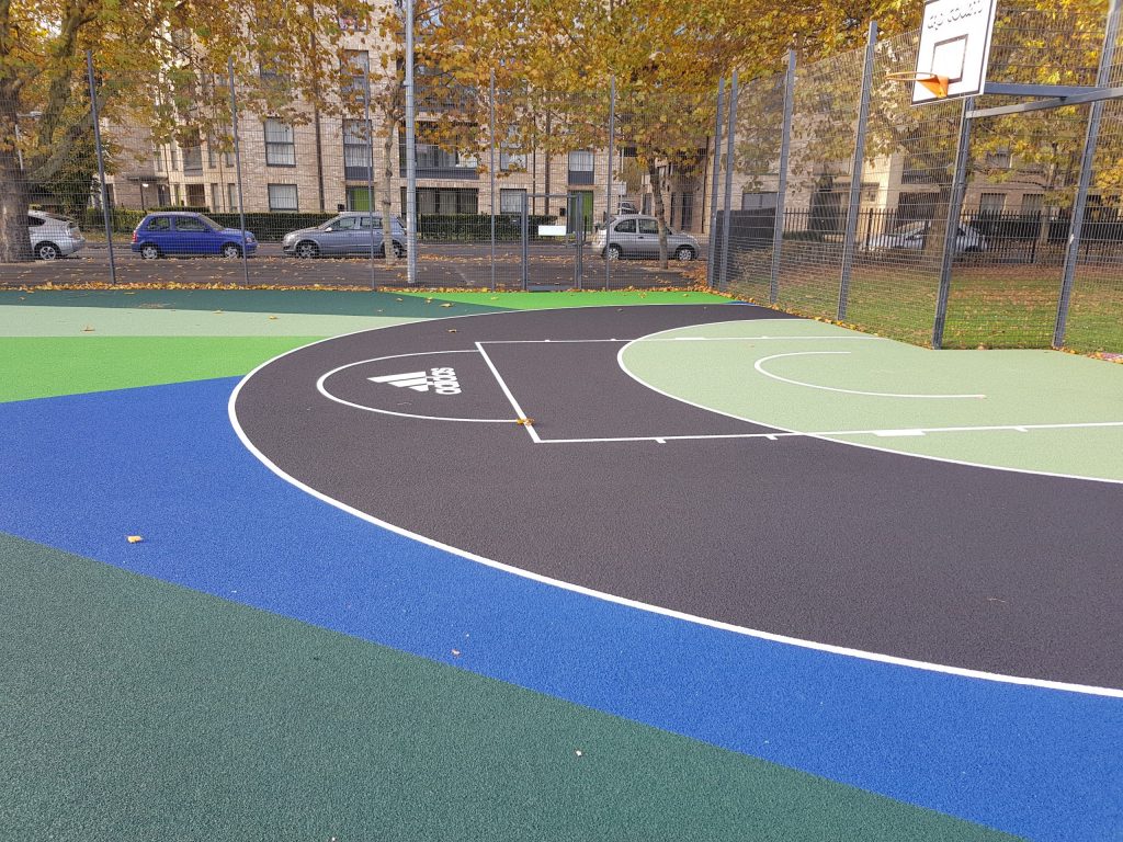 Polymeric MUGA in Cheltenham, Gloucestershire - Soft Surfaces