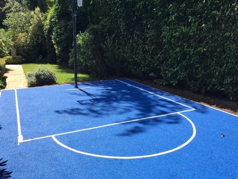 Polymeric Surface Basketball Court Installation in Cheadle, Cheshire ...