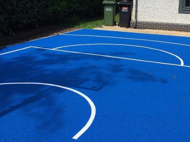 Polymeric Surface Basketball Court Installation in Cheadle, Cheshire ...